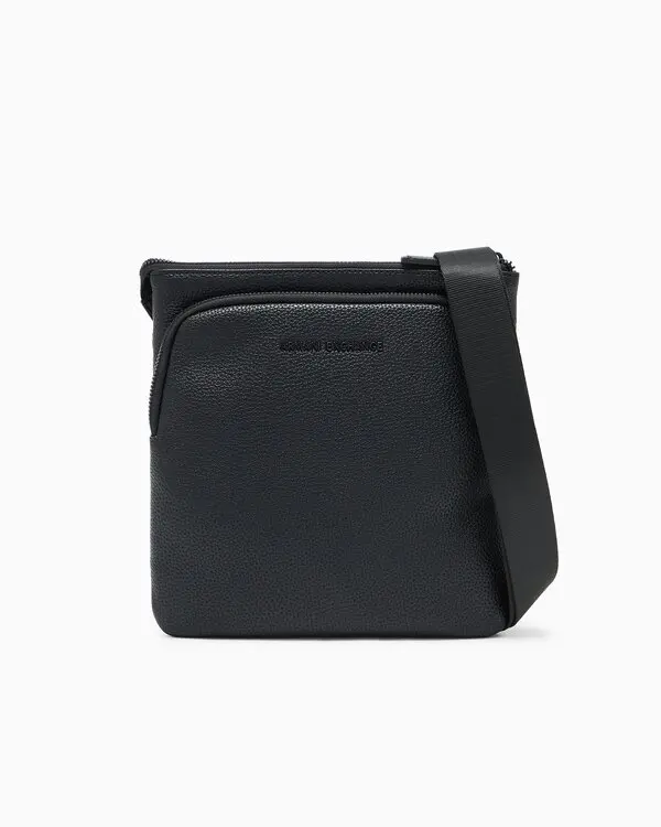Armani Exchange Faux Leather Shoulder Bag With Logo