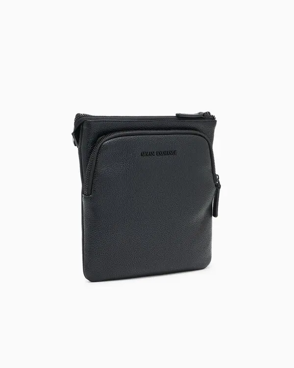 Armani Exchange Faux Leather Shoulder Bag With Logo