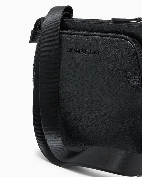 Armani Exchange Faux Leather Shoulder Bag With Logo