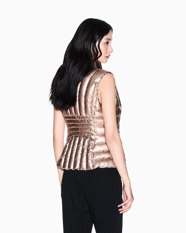 Armani Exchange Recycled Nylon Glossy Foil Down Vest