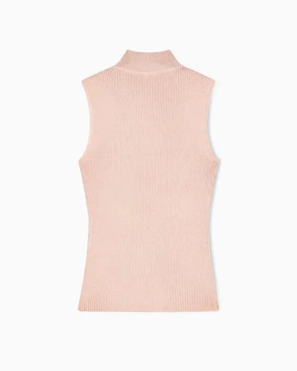 Armani Exchange High-neck Lurex Yarn Top