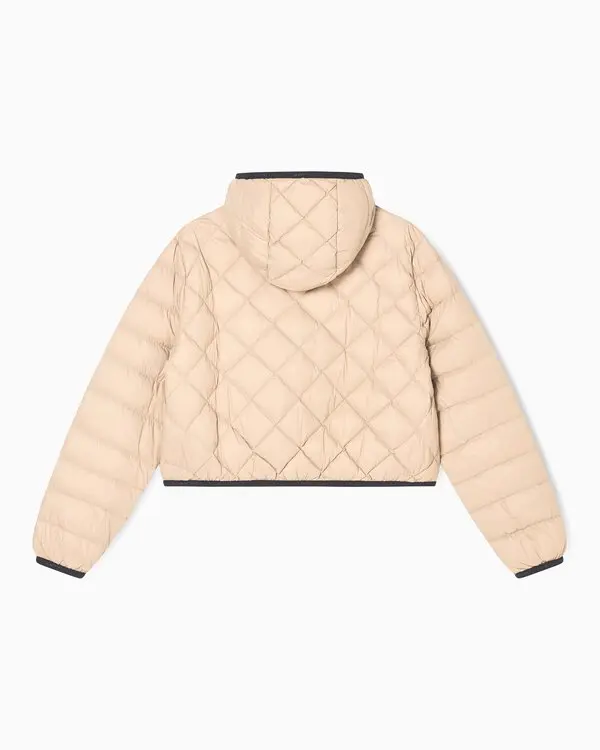 Armani Exchange Short Down Jacket With Quilted Hood