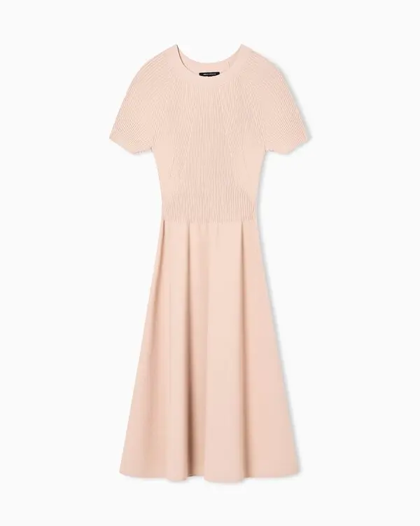 Armani Exchange Midi Dress With Flared Skirt