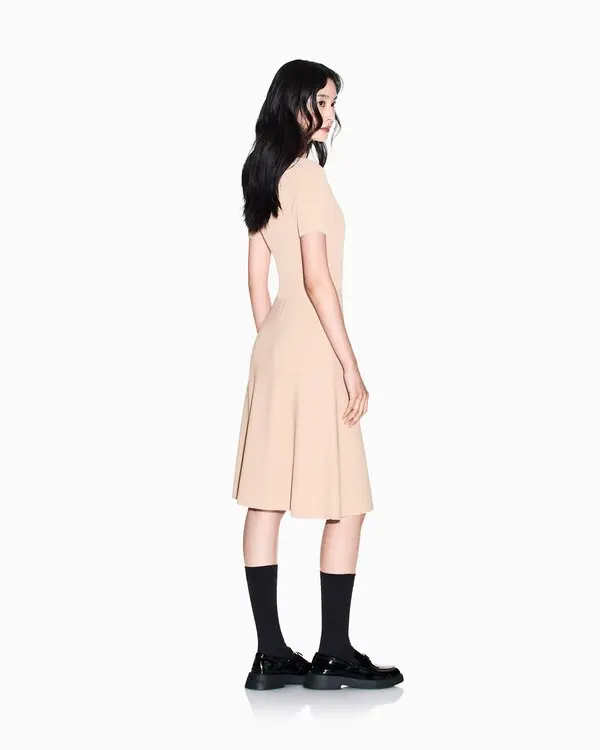 Armani Exchange Midi Dress With Flared Skirt