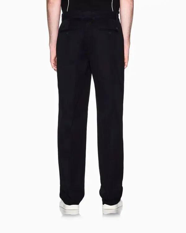 Armani Exchange Classic Comfort Cotton Twill Trousers