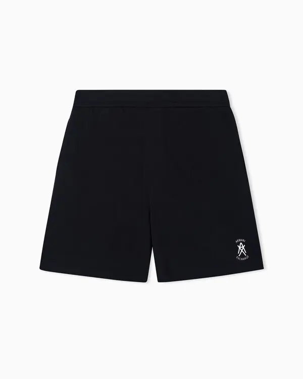 Armani Exchange Cotton Bermuda Shorts With Side Logo