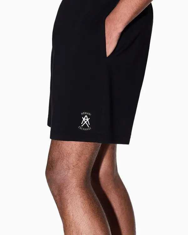 Armani Exchange Cotton Bermuda Shorts With Side Logo