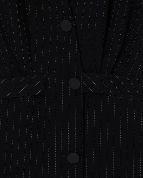 Armani Exchange Short Pinstriped Dress In Poly Viscose