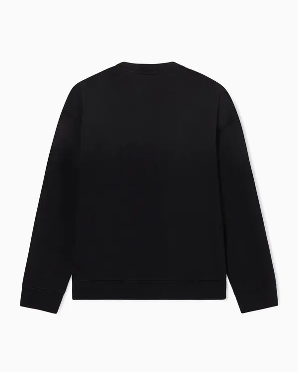 Armani Exchange Used-effect Crewneck Sweatshirt With Logo