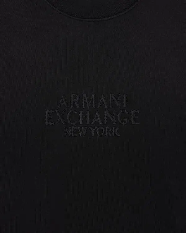 Armani Exchange Used-effect Crewneck Sweatshirt With Logo
