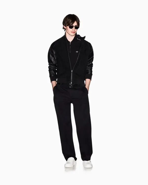Armani Exchange Classic Cotton Piqué Polo Shirt - Black