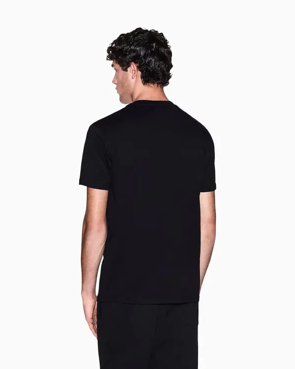 Armani Exchange Regular Fit T-shirt With Logo Patch - Black