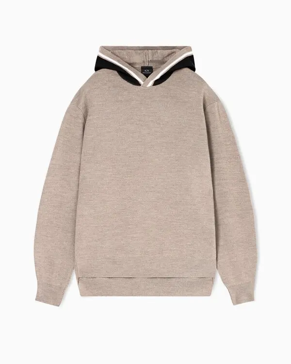 Armani Exchange Contrast Hooded Sweater