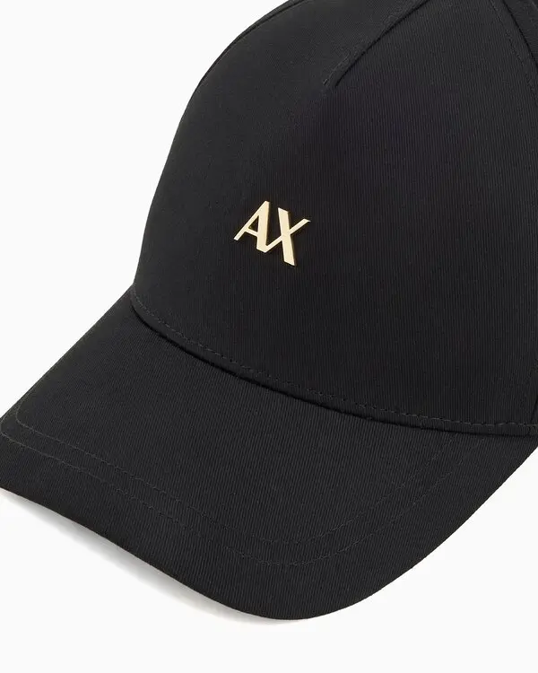 Armani Exchange Cotton Twill Cap With Embroidered Logo
