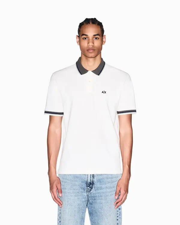 Armani Exchange Cotton Polo Shirt - White
