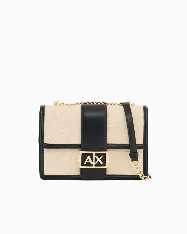 Armani Exchange Crossbody Bag Made Of Smooth Material - Black