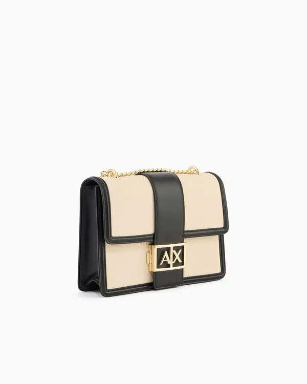 Armani Exchange Crossbody Bag Made Of Smooth Material - Black