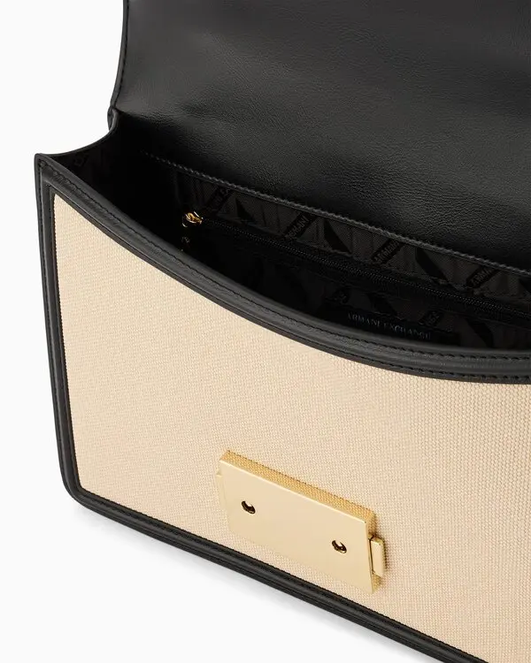 Armani Exchange Crossbody Bag Made Of Smooth Material - Black