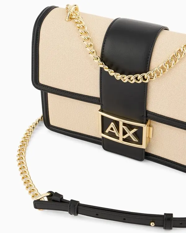 Armani Exchange Crossbody Bag Made Of Smooth Material - Black