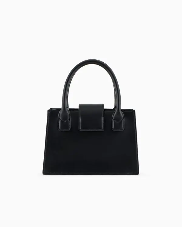 Armani Exchange Tote Bag In Coated Fabric - Black