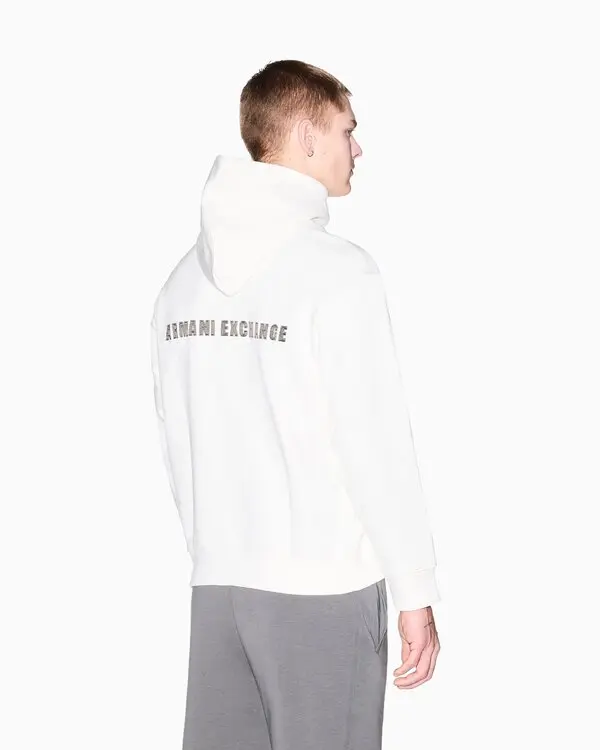Armani Exchange Cotton Hoodie - White