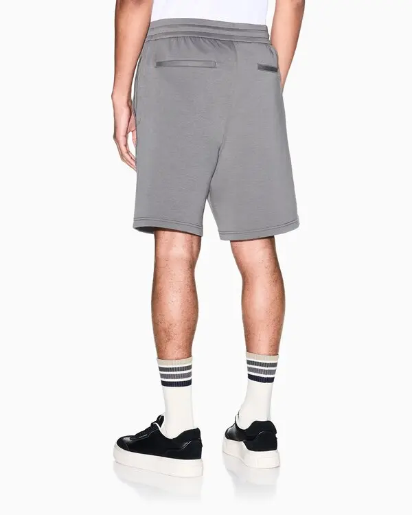 Armani Exchange Bermuda Shorts With Fleece Logo And Pocket