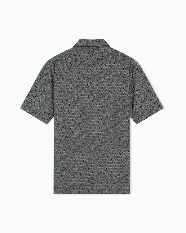 Armani Exchange Regular Fit Polo Shirt In Cotton Jersey - Black