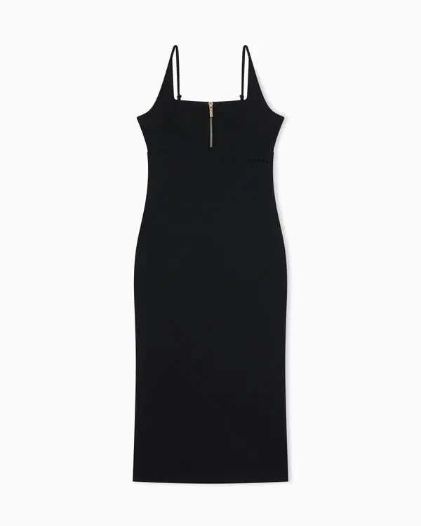 Armani Exchange Ottoman Midi Dress With Zip