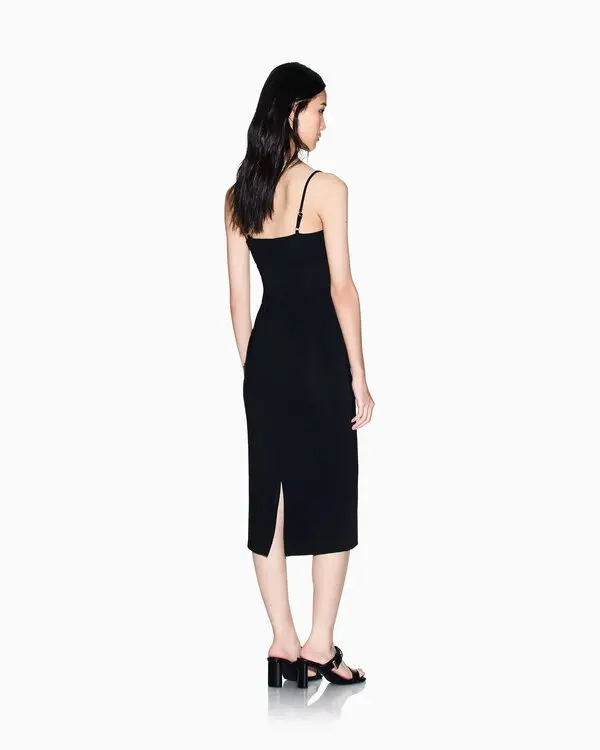 Armani Exchange Ottoman Midi Dress With Zip