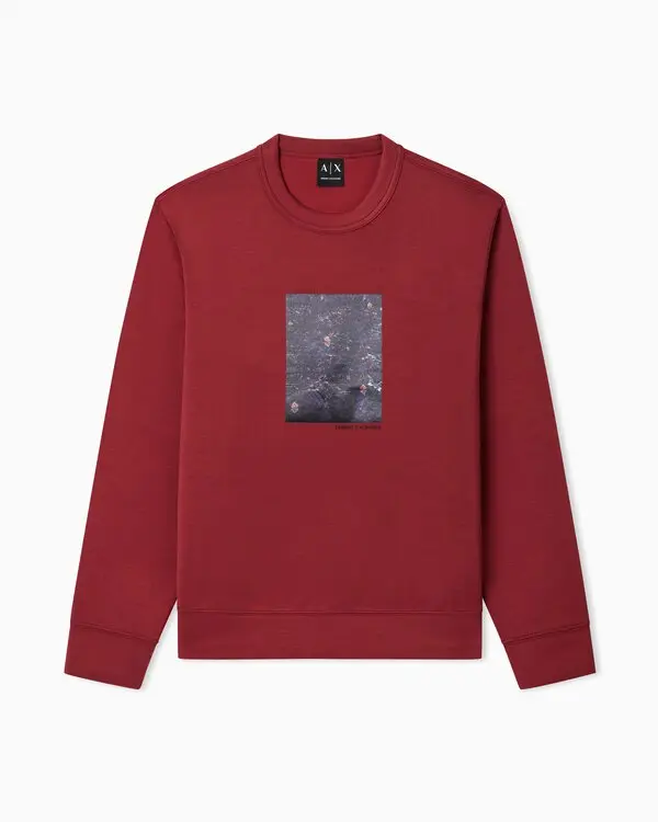 Armani Exchange Stretch Modal Sweatshirt - Red