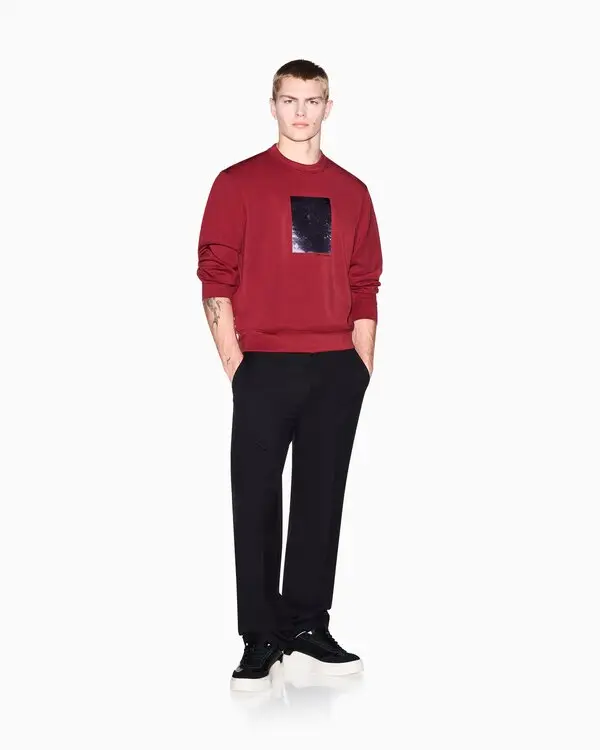Armani Exchange Stretch Modal Sweatshirt - Red