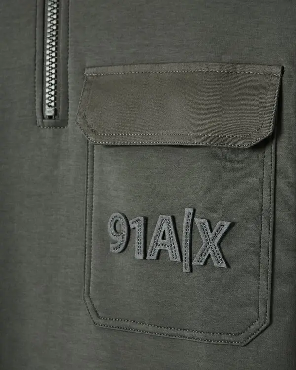 Armani Exchange Crewneck Sweatshirt In Bonded Stretch Cotton