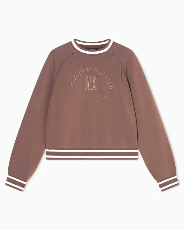 Armani Exchange Crewneck Sweatshirt With Embroidered Logo