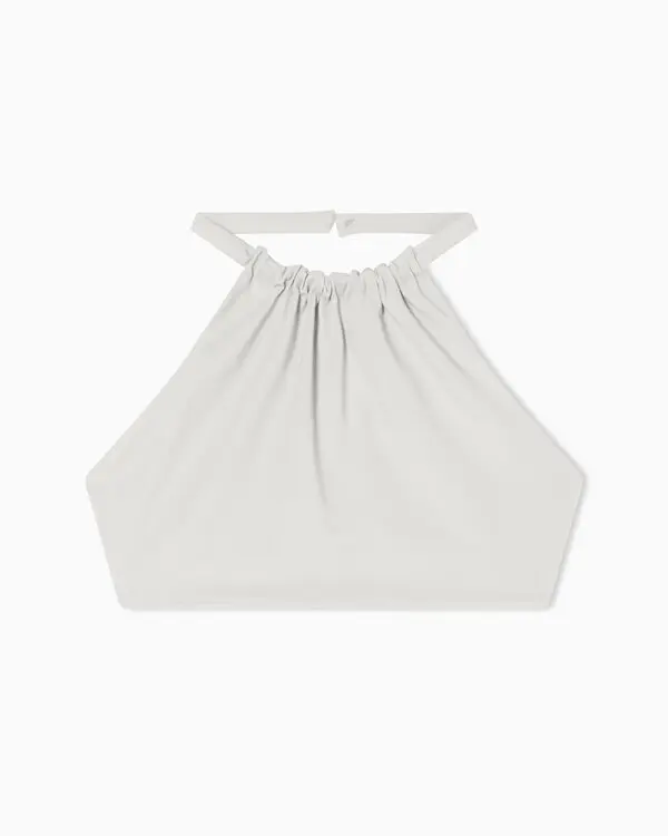 Armani Exchange Cropped Top In Scuba Fabric