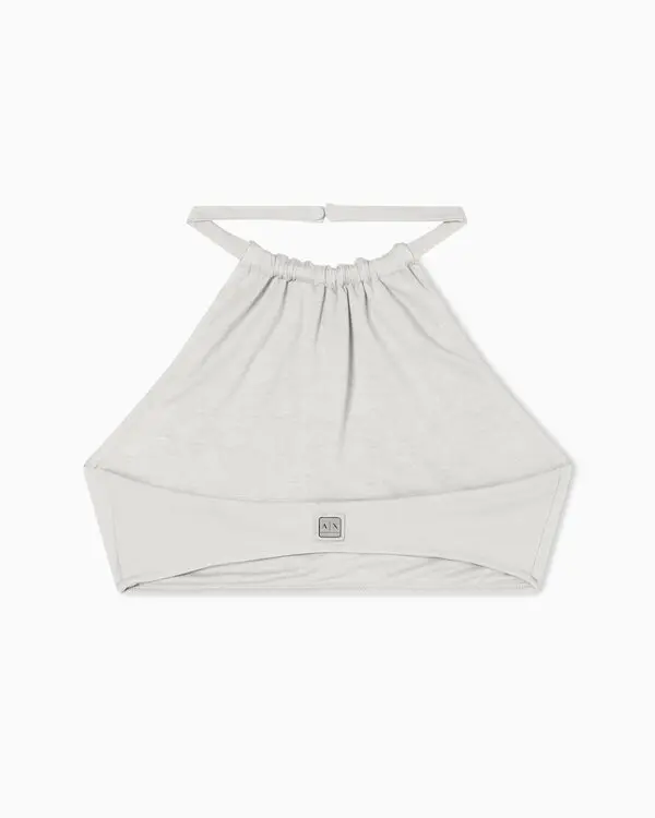 Armani Exchange Cropped Top In Scuba Fabric