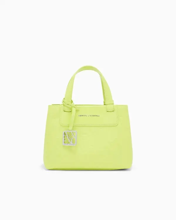 Armani Exchange Shopping Bag With An Outside Coating - Green