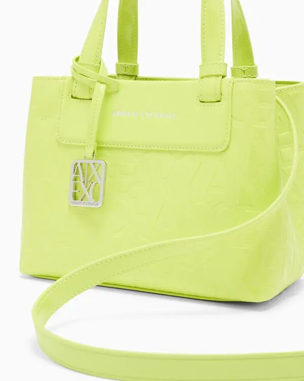 Armani Exchange Shopping Bag With An Outside Coating - Green