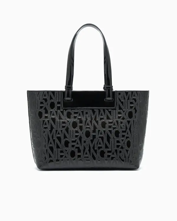 Armani Exchange Embossed Logo Tote Bag