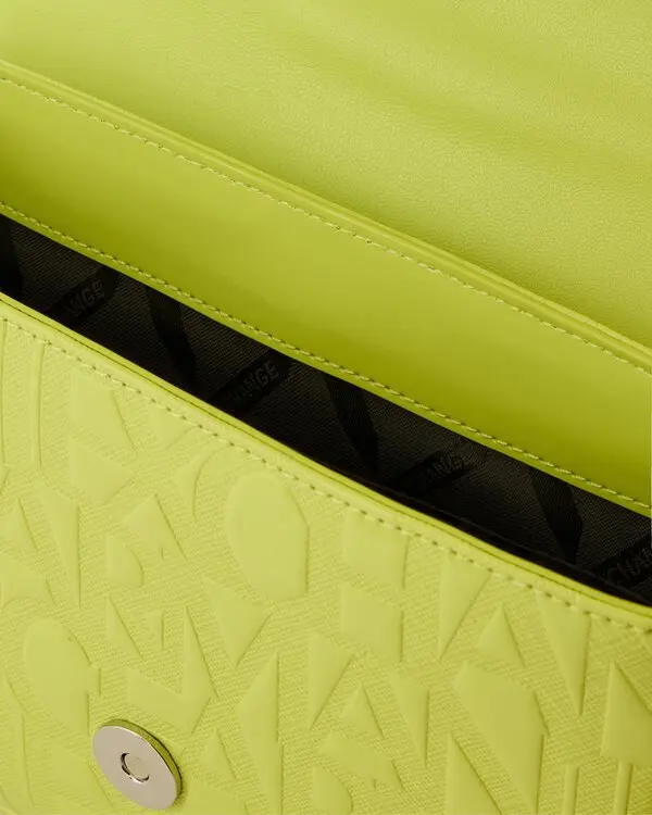Armani Exchange Messenger Bag Crossbody In Coated Fabric - Green
