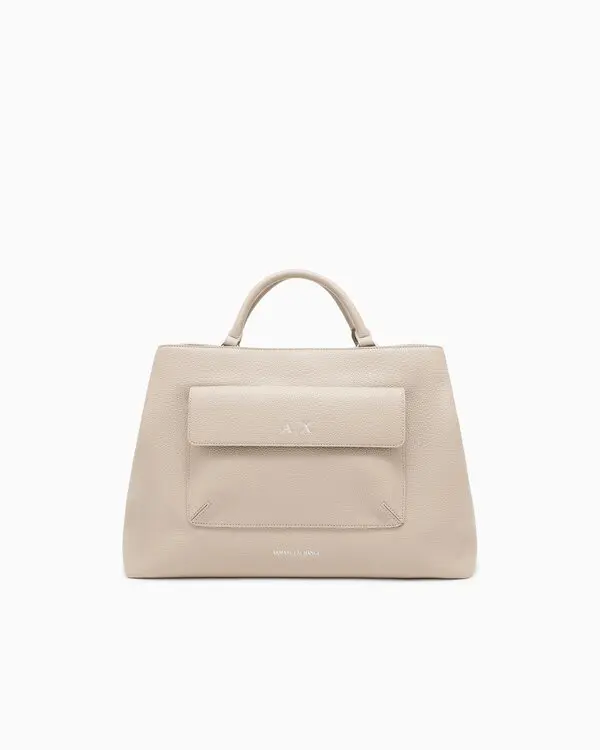 Armani Exchange Handbag With Shoulder Strap With Logo - Beige