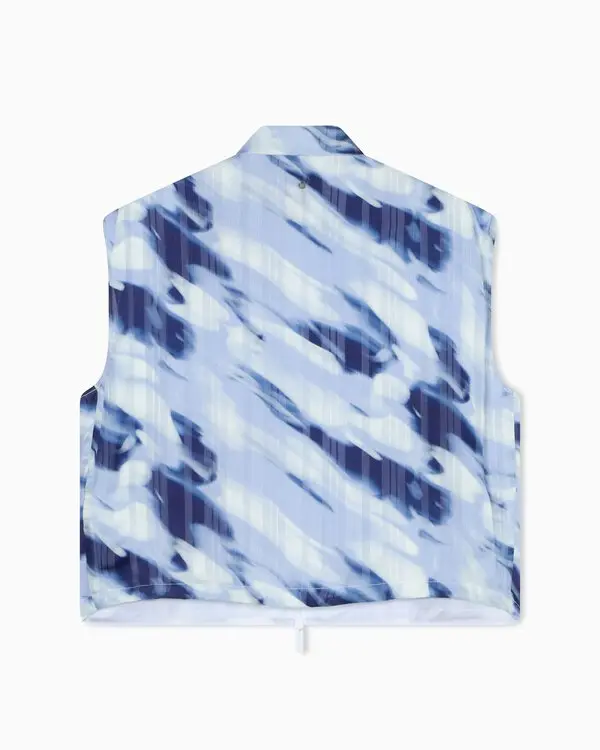 Armani Exchange Padded Vest With Printed Stripes