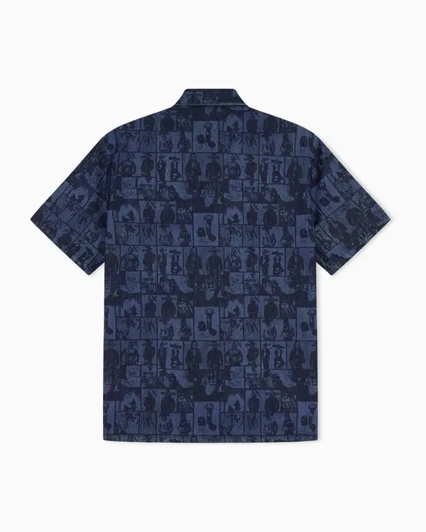 Armani Exchange 9 Oz Delicate Wash Denim Shirt