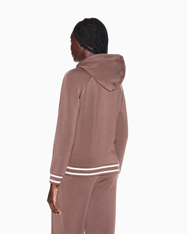 Armani Exchange Zip-up Sweatshirt In Technical Fabric