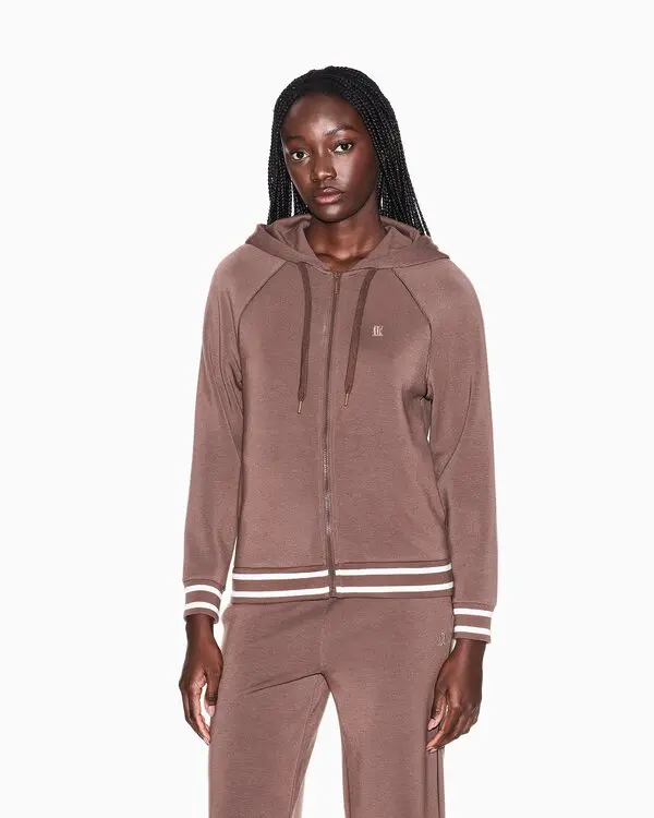 Armani Exchange Zip-up Sweatshirt In Technical Fabric