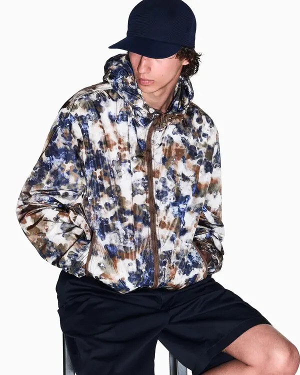 Armani Exchange Lightweight Windbreaker Made Of Technical Nylon