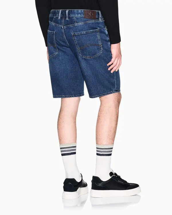 Armani Exchange Light Wash Denim Shorts