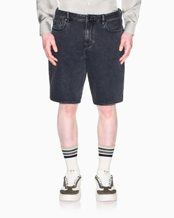 Armani Exchange Light Wash Stretch Denim Shorts 11.50 Oz