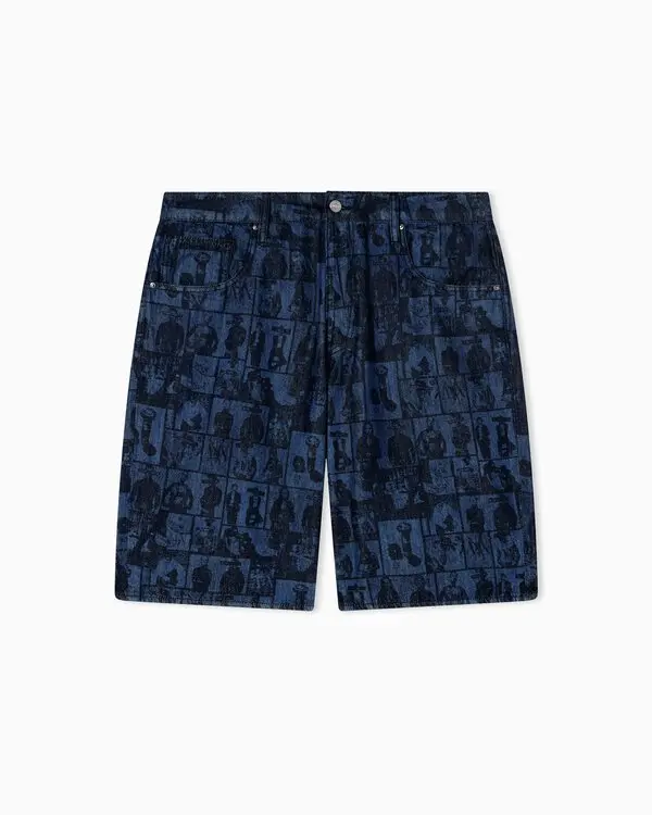 Armani Exchange Light Wash Denim Shorts