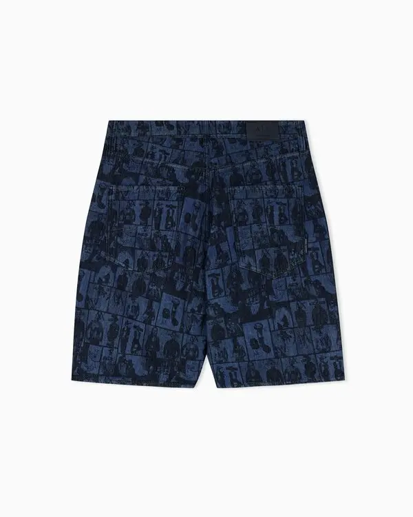 Armani Exchange Light Wash Denim Shorts