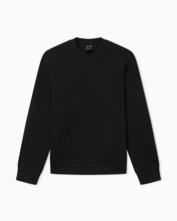 Armani Exchange Stretch Bonded Cotton Sweatshirt - Black
